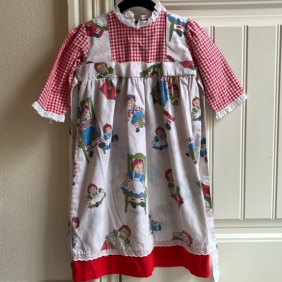 Dresses | Vintage Raggedy Ann Dress Handmade 4t | Poshmark